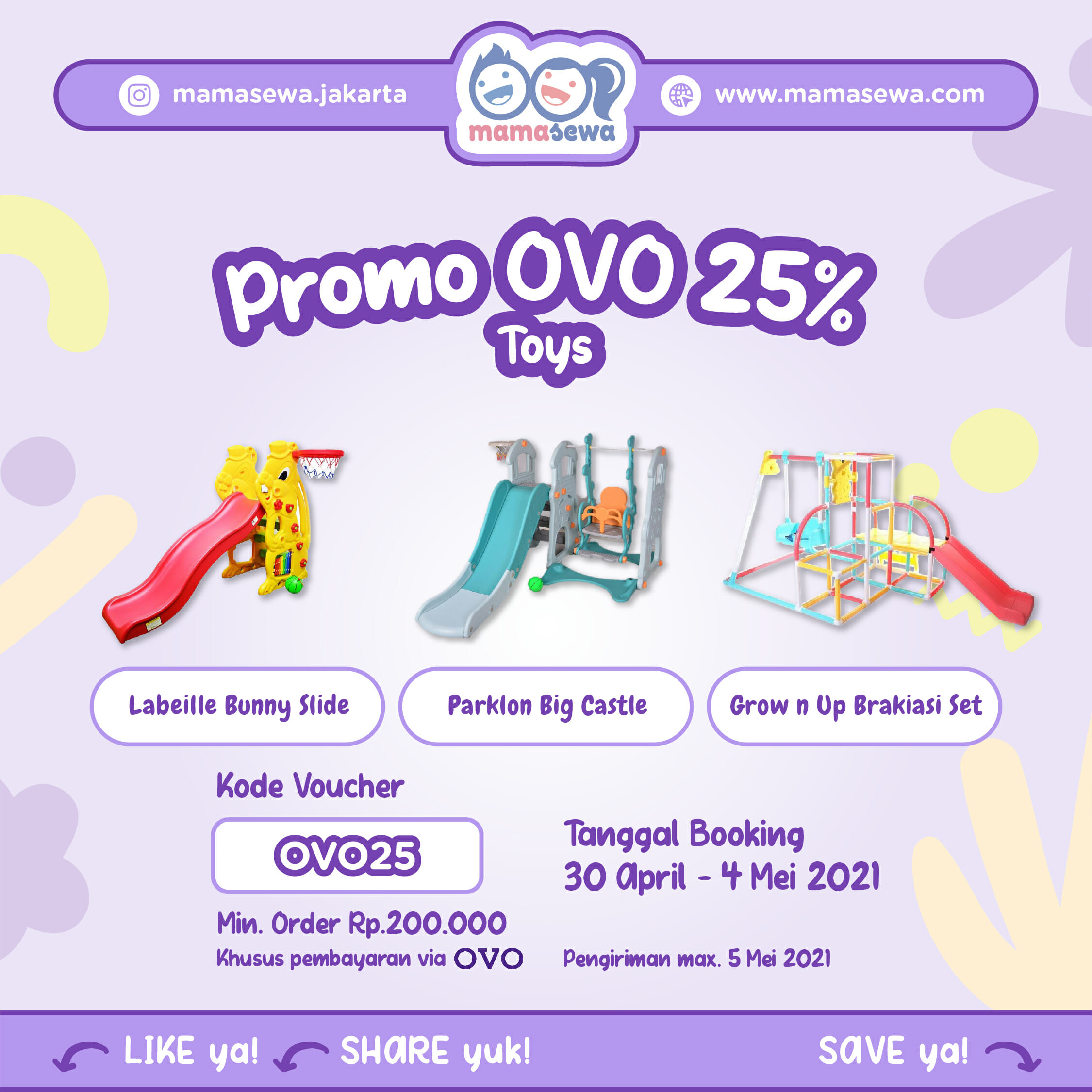 Promo OVO 25% - Mamasewa.com
