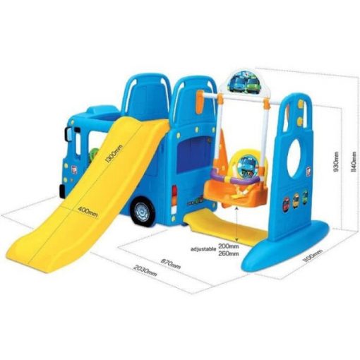 Yaya Tayo Bus 4in1 Slide and Swing - Red - Mamasewa.com