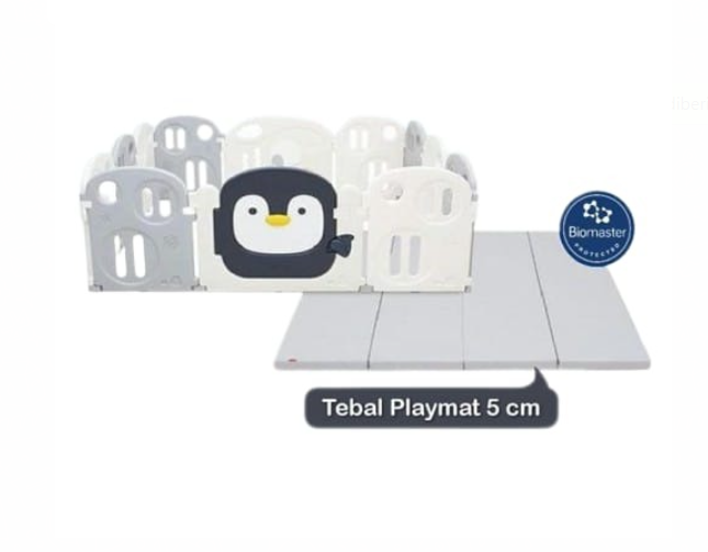 Lumba New Combo Penguin Fence Monochrome and Playmat 10+2 - Mamasewa.com