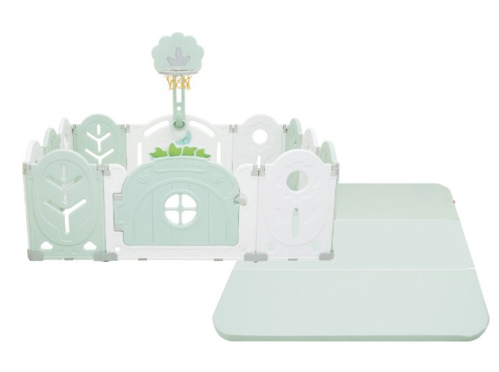 Lumba Combo Playfence Forest Lodge 10+2 Sage Green - Mamasewa.com